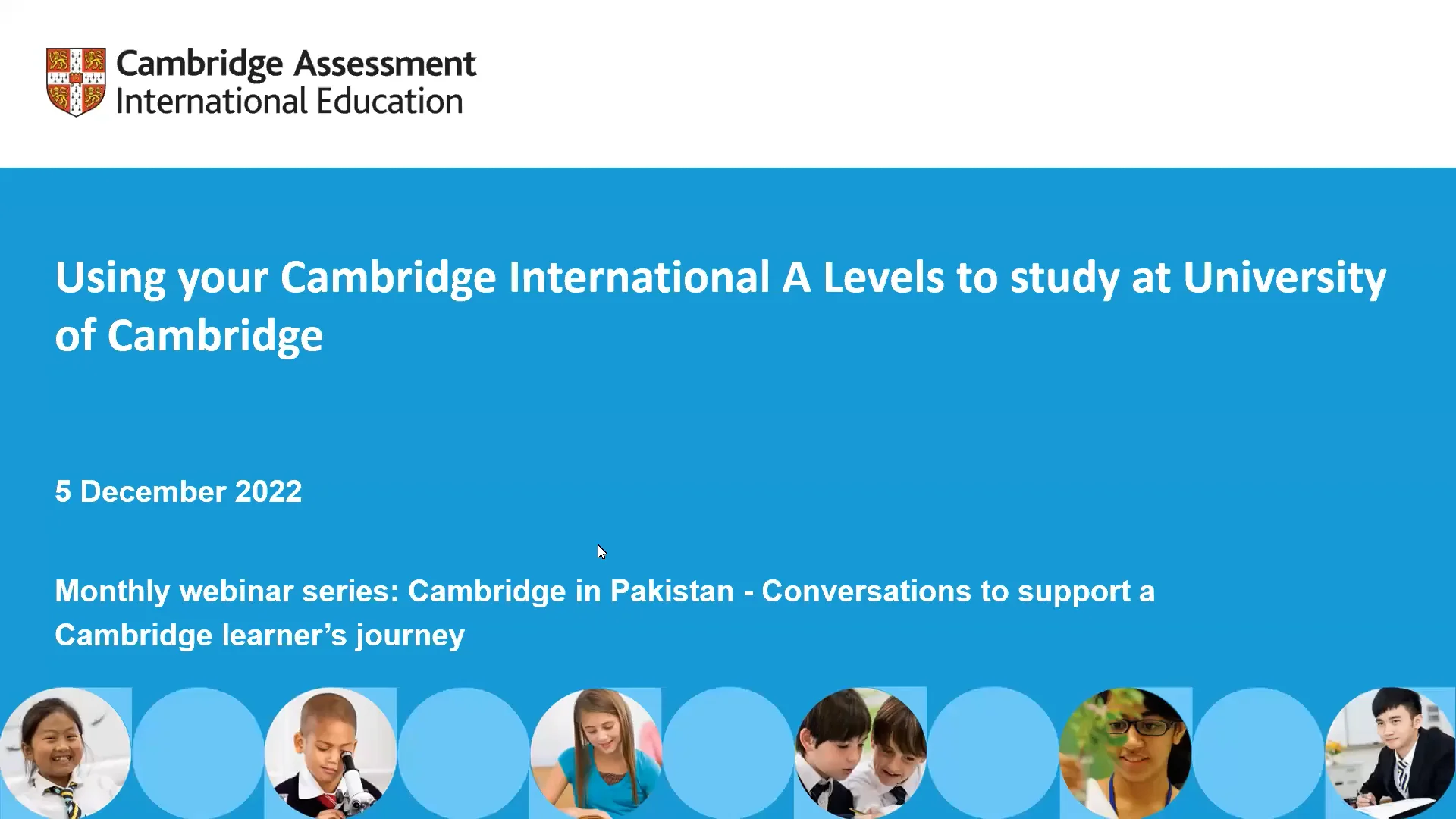 5 December 2022 - Using your Cambridge International A Levels to study ...