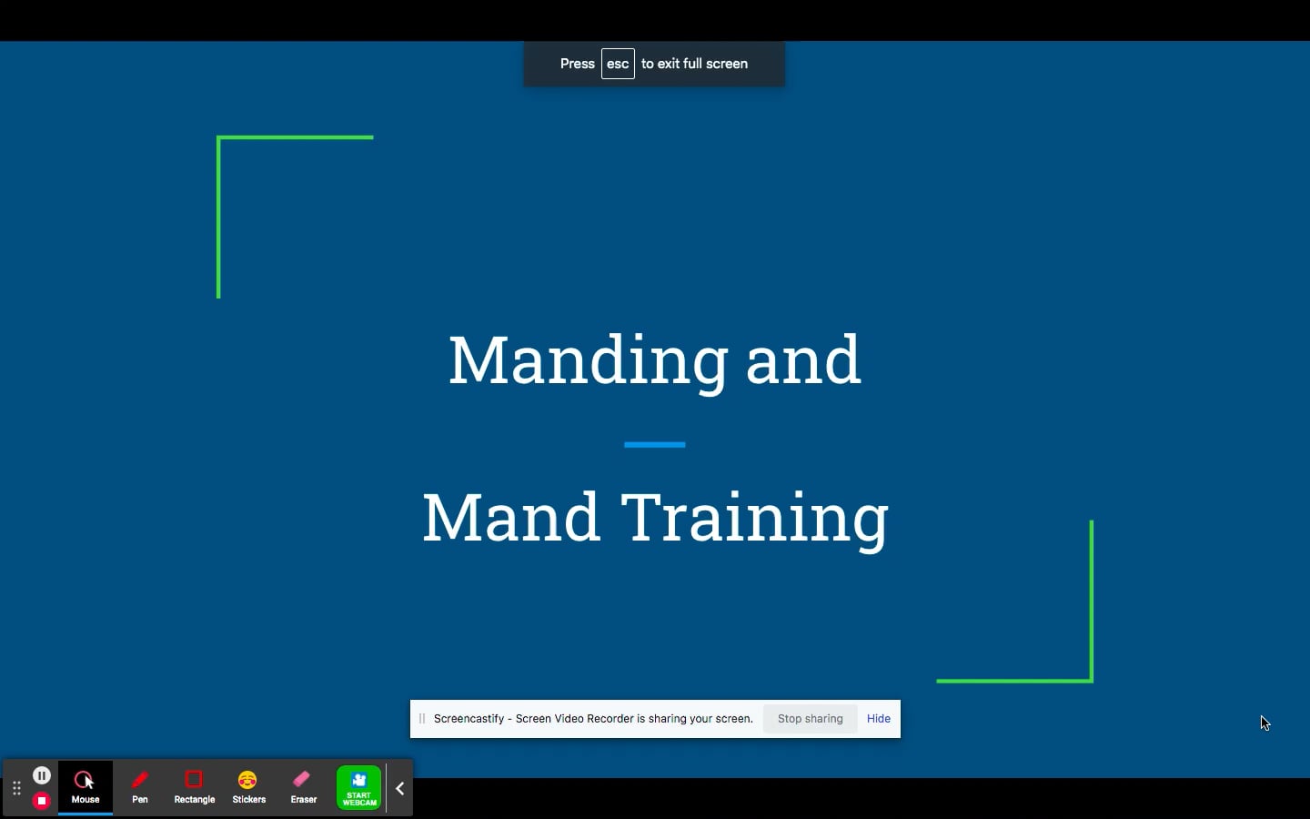 Manding and Mand Training Video.webm