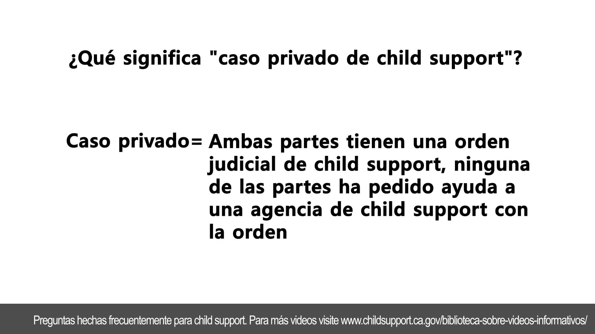 ¿Qué significa ＂caso privado de child support＂？ on Vimeo