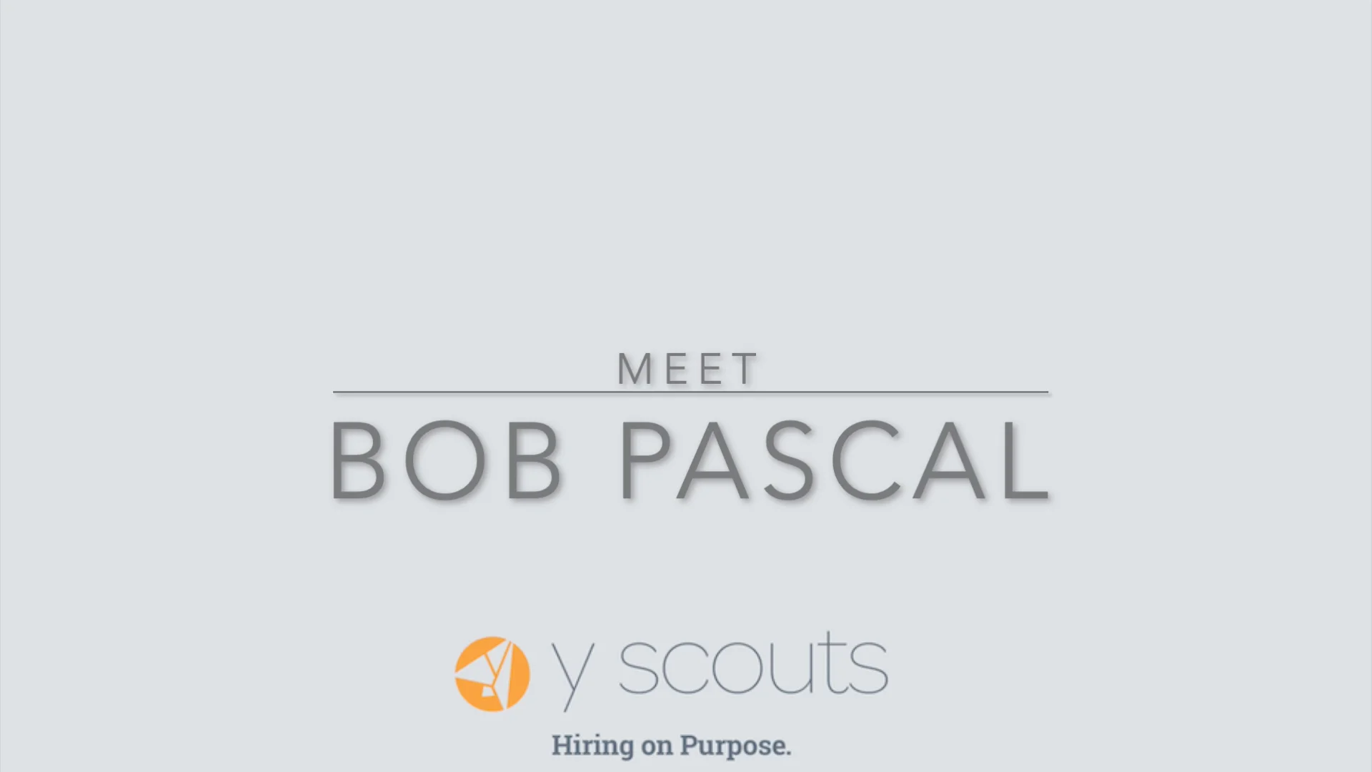 Meet Bob Pascal on Vimeo
