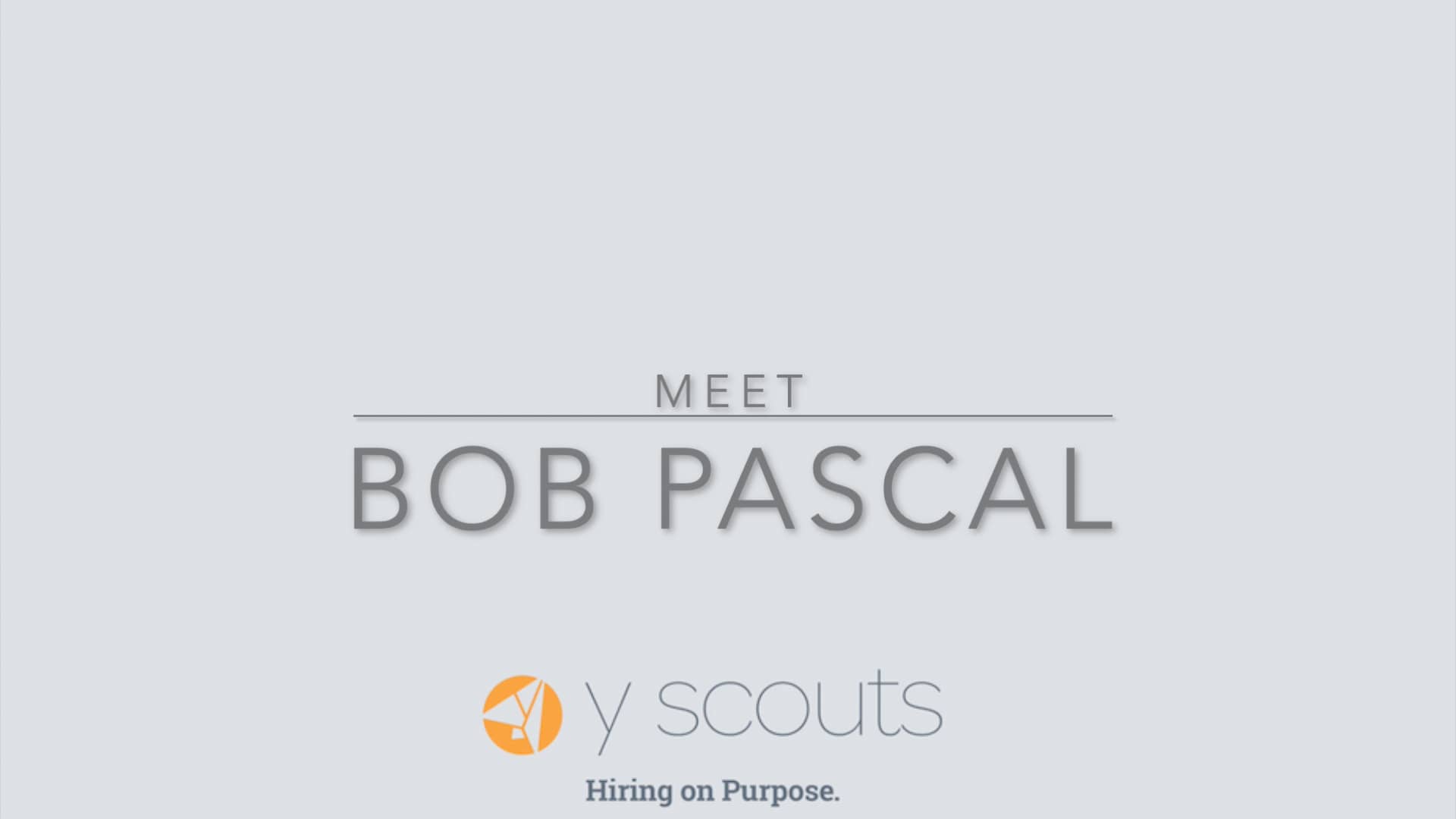 Meet Bob Pascal on Vimeo
