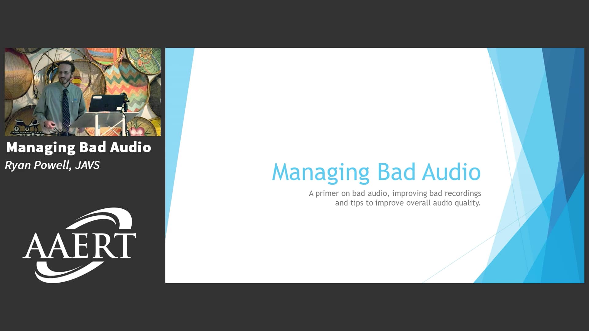 Session 11 - Managing Bad Audio on Vimeo