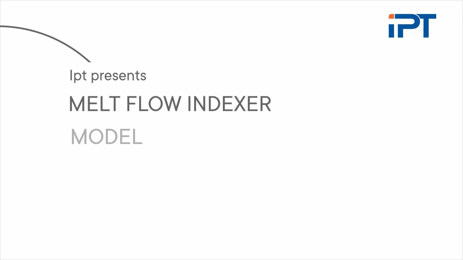 IPT Melt Flow Indexer Model 1709