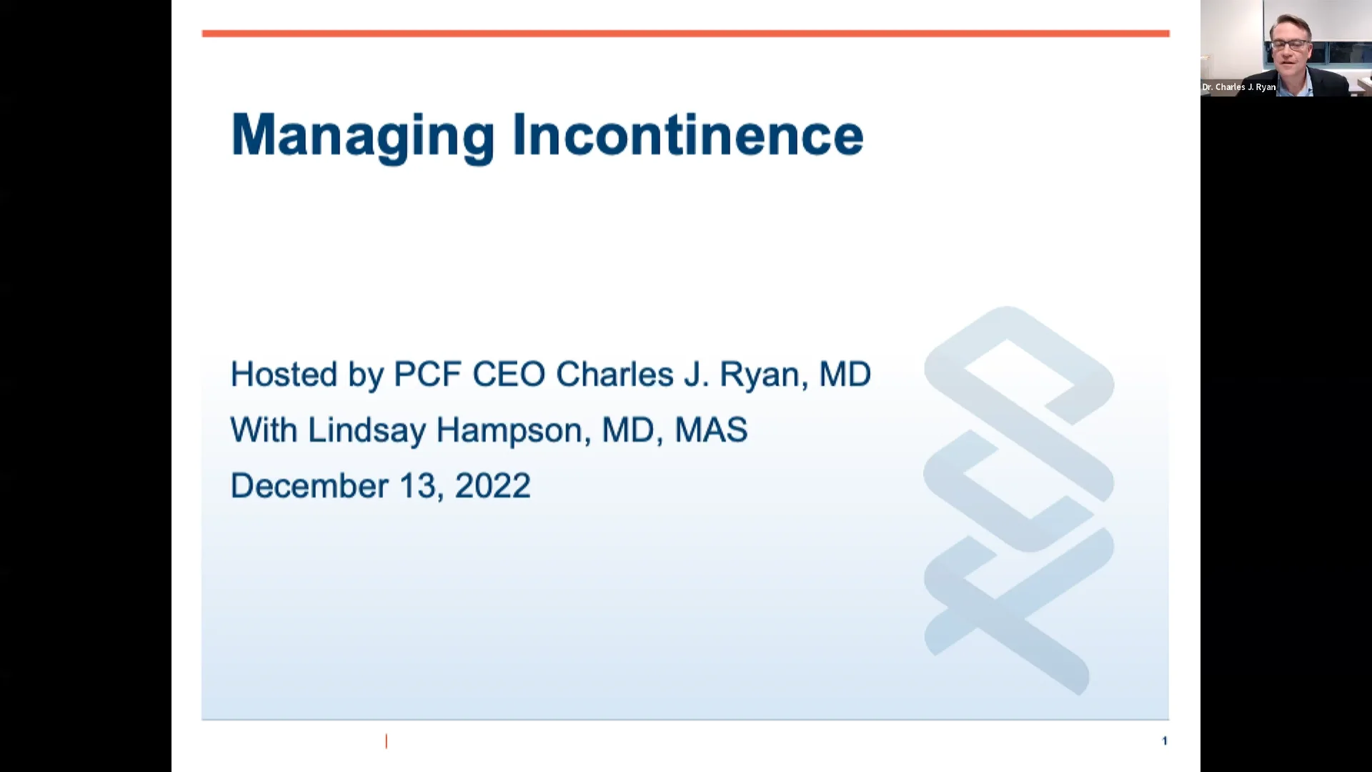 PCF Monthly Webinar Series - Dr. Lindsay Hampson