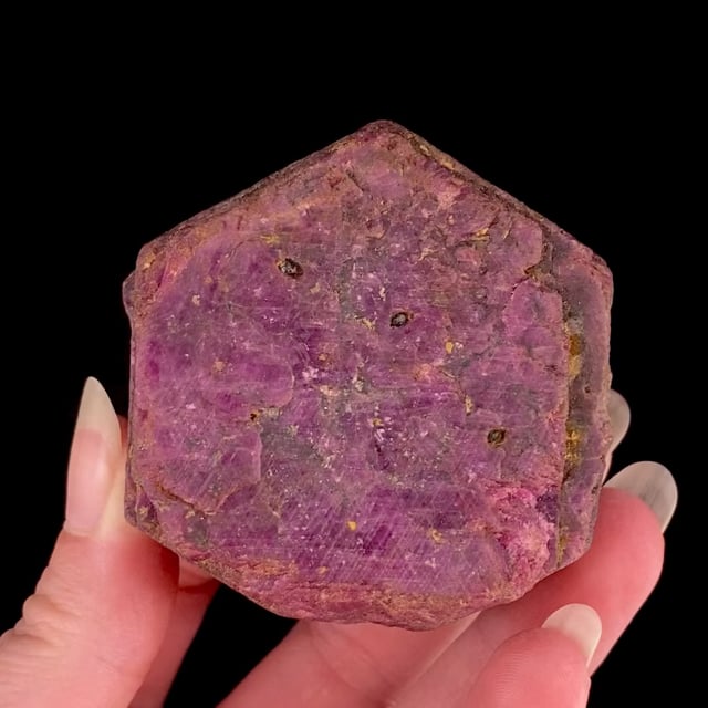 Ruby (doubly-terminated crystal) | Mysore corundum deposits, Karnataka ...