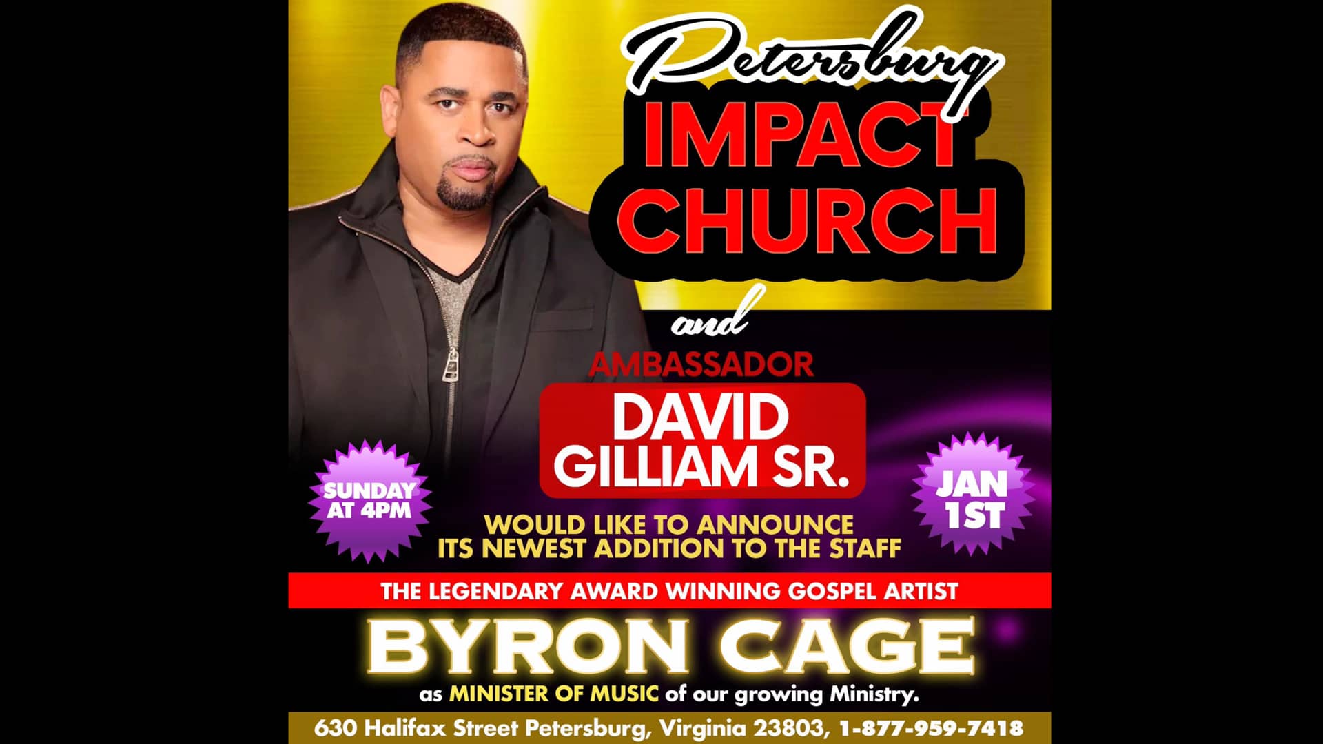 Ambassador David Gilliam Sr.- JANUARY 1ST WELCOMES ELDER BYRON CAGE AS ...