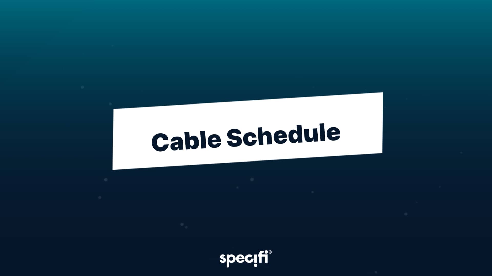 10. Cable Schedule on Vimeo