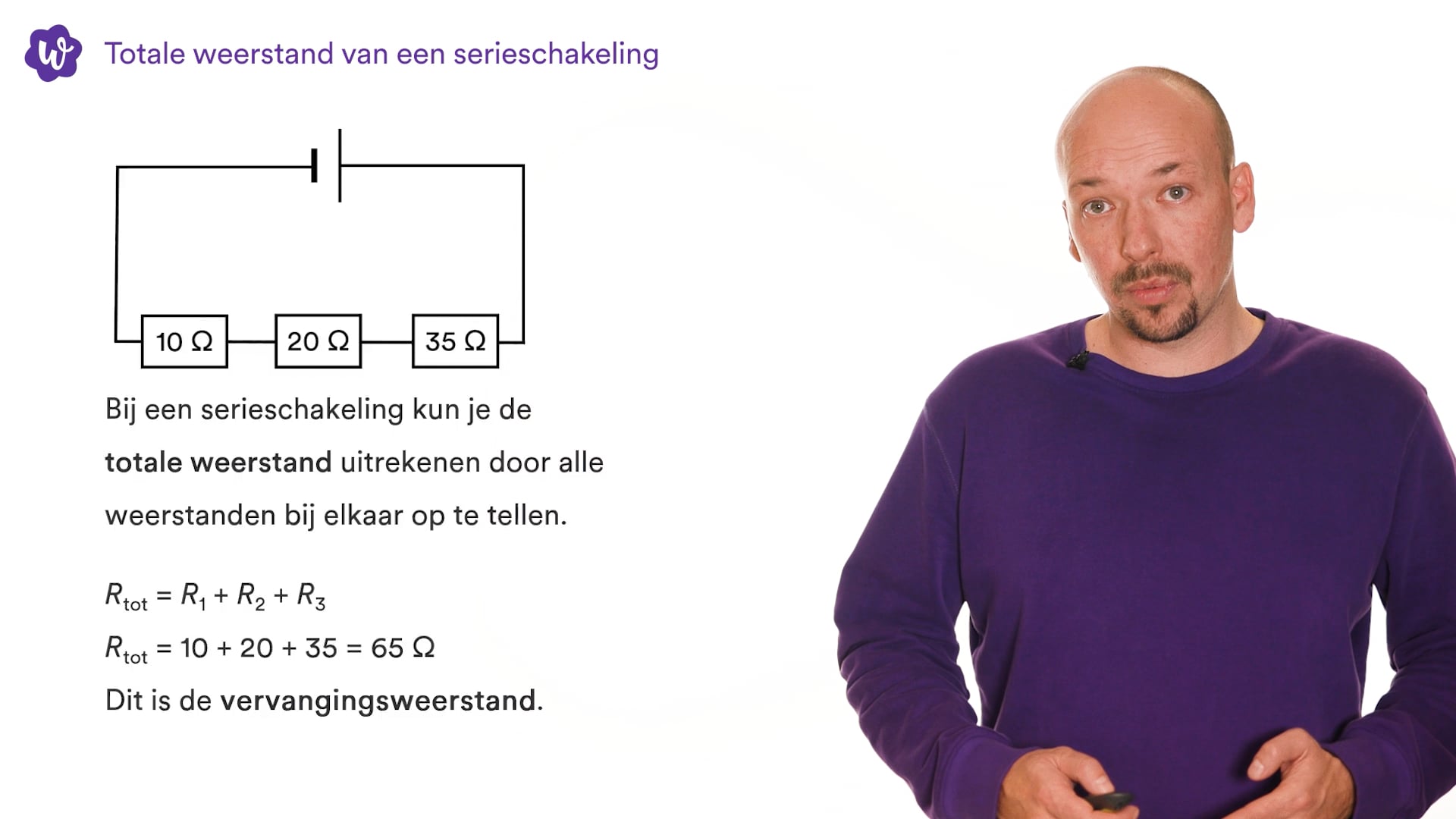 Totale weerstand van een serieschakeling oefenen | StudyGo