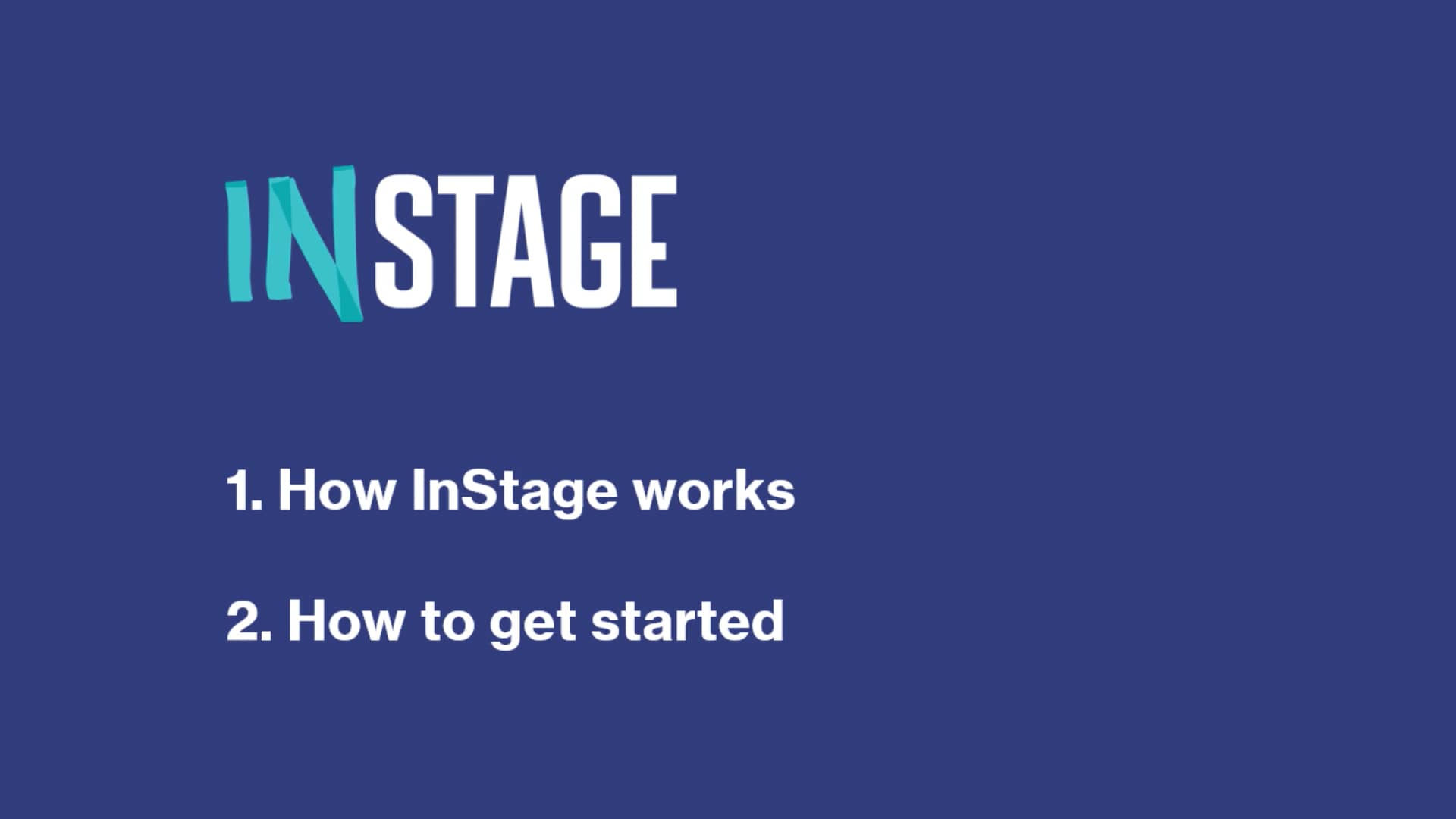 InStage Overview Video 2022 on Vimeo
