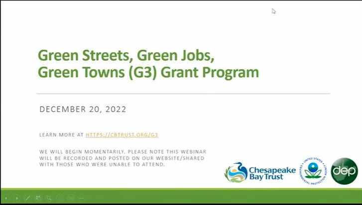Green Streets, Green Jobs, Green Towns (G3) Grant Program Information ...