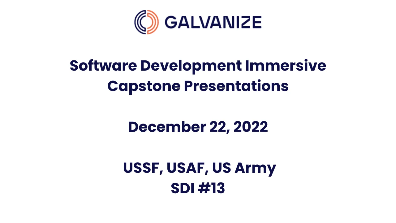 SDI #13 - Capstone Presentations