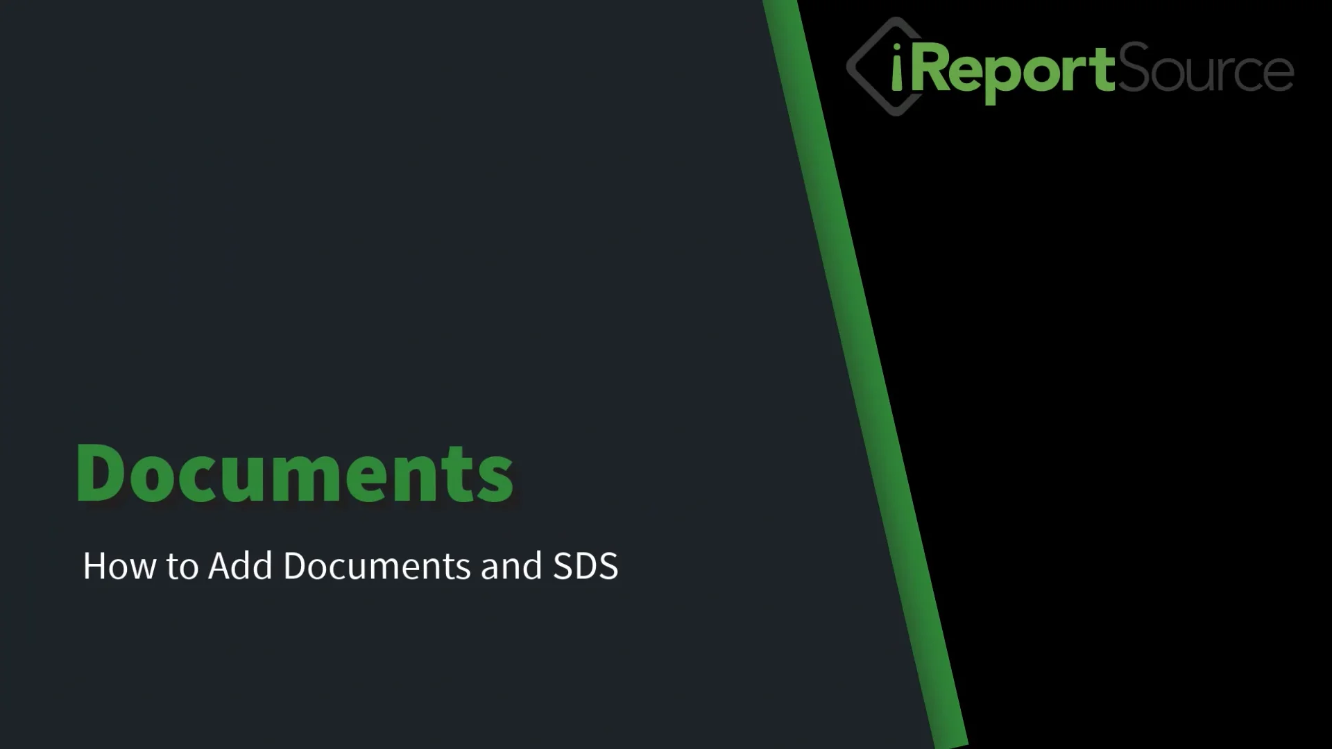 Adding Documents and SDS on Vimeo