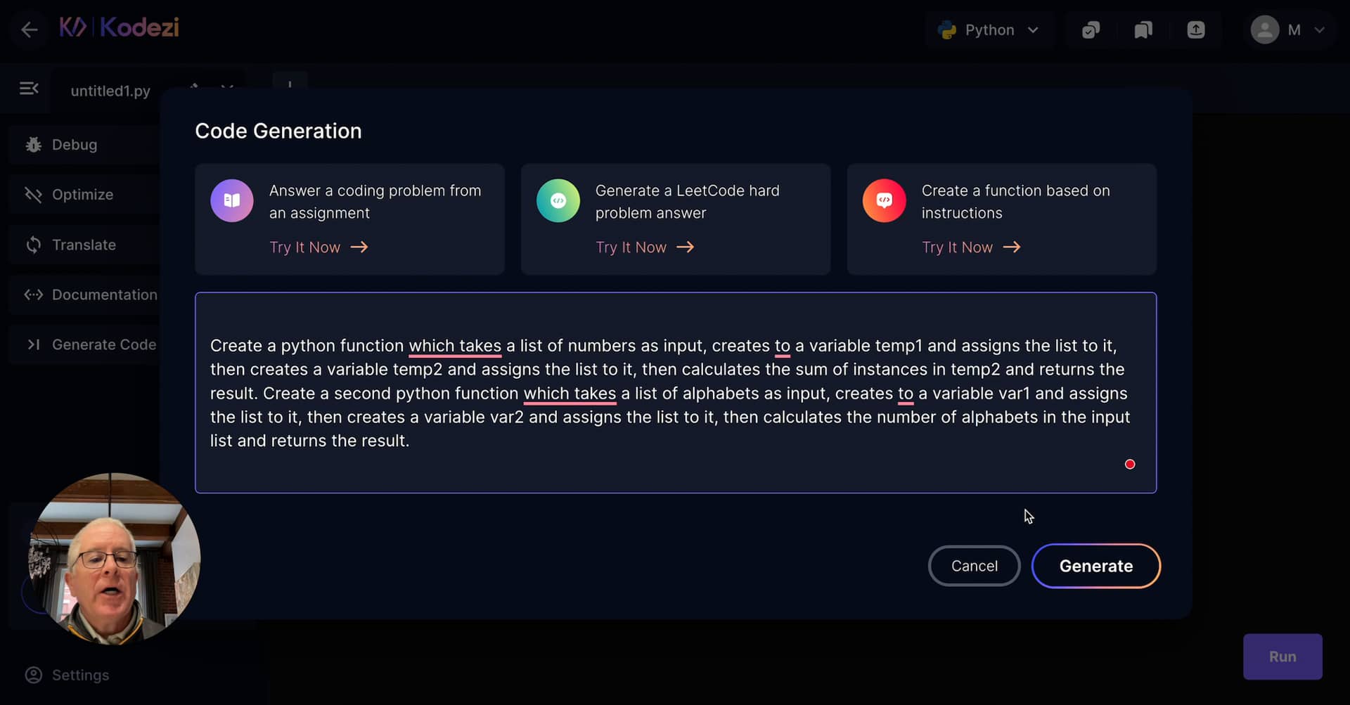Kodezi Web-IDE Walkthrough on Vimeo