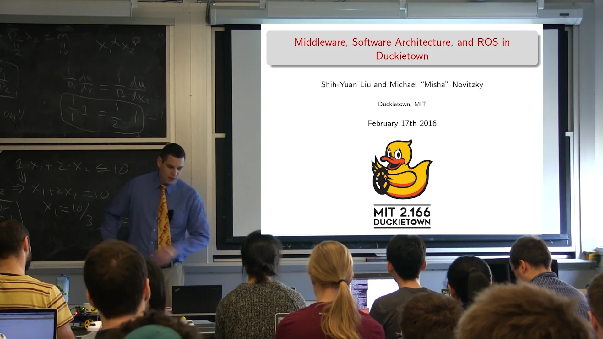 MIT 2.166 - Duckietown - Lecture 4 - Middlewares, Software Architecture ...