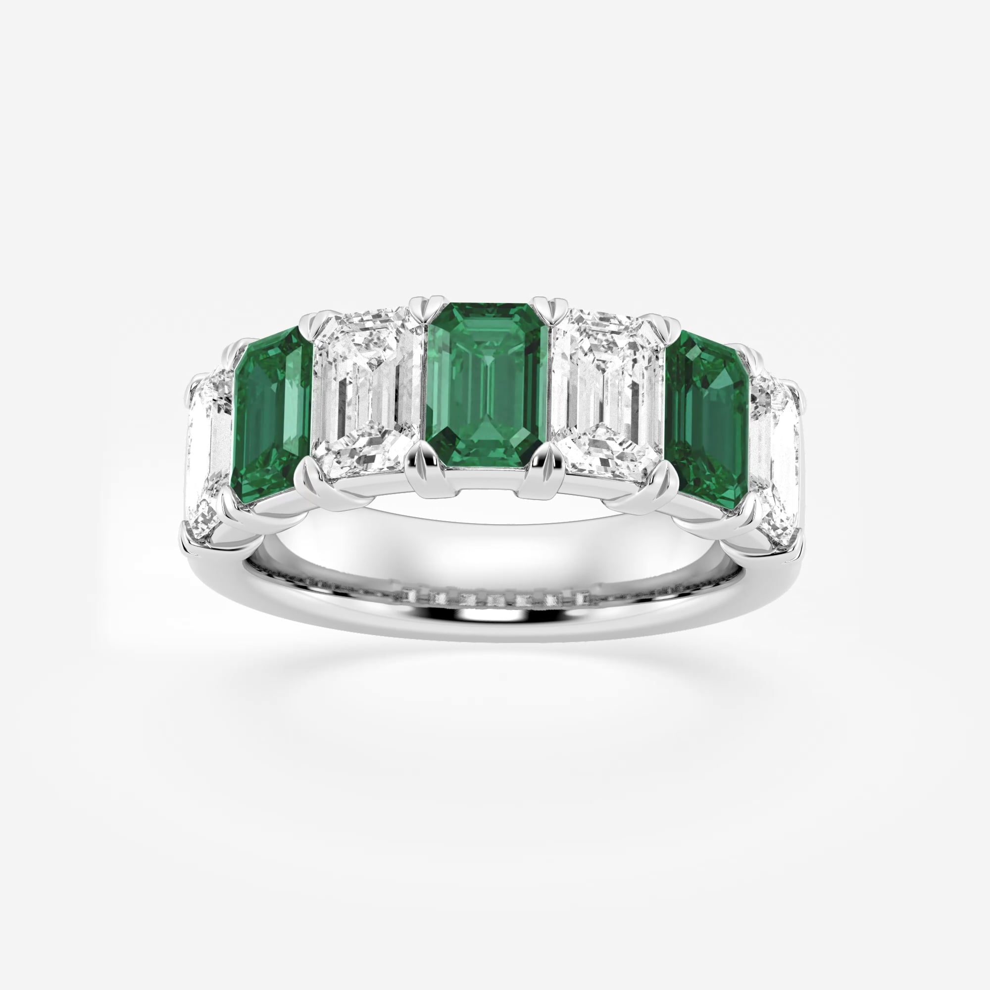 5.9x4.1 mm Created Emerald and 2 7/8 ctw Emerald Lab Grown Diamond ...