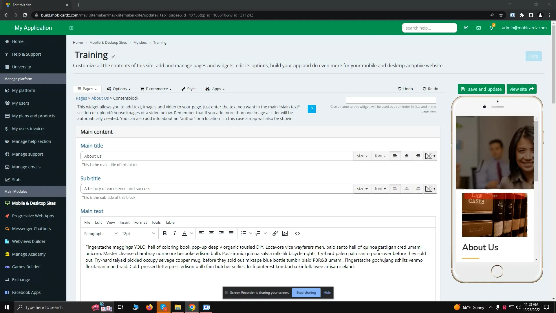 Widget Training: Content Block on Vimeo