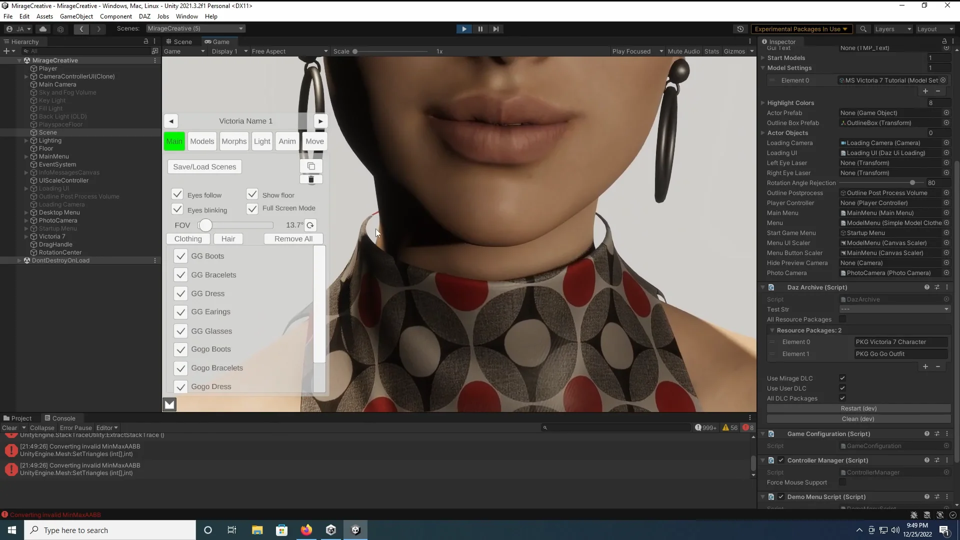 Mirage Creative Tutorial 02F - Importing clothes
