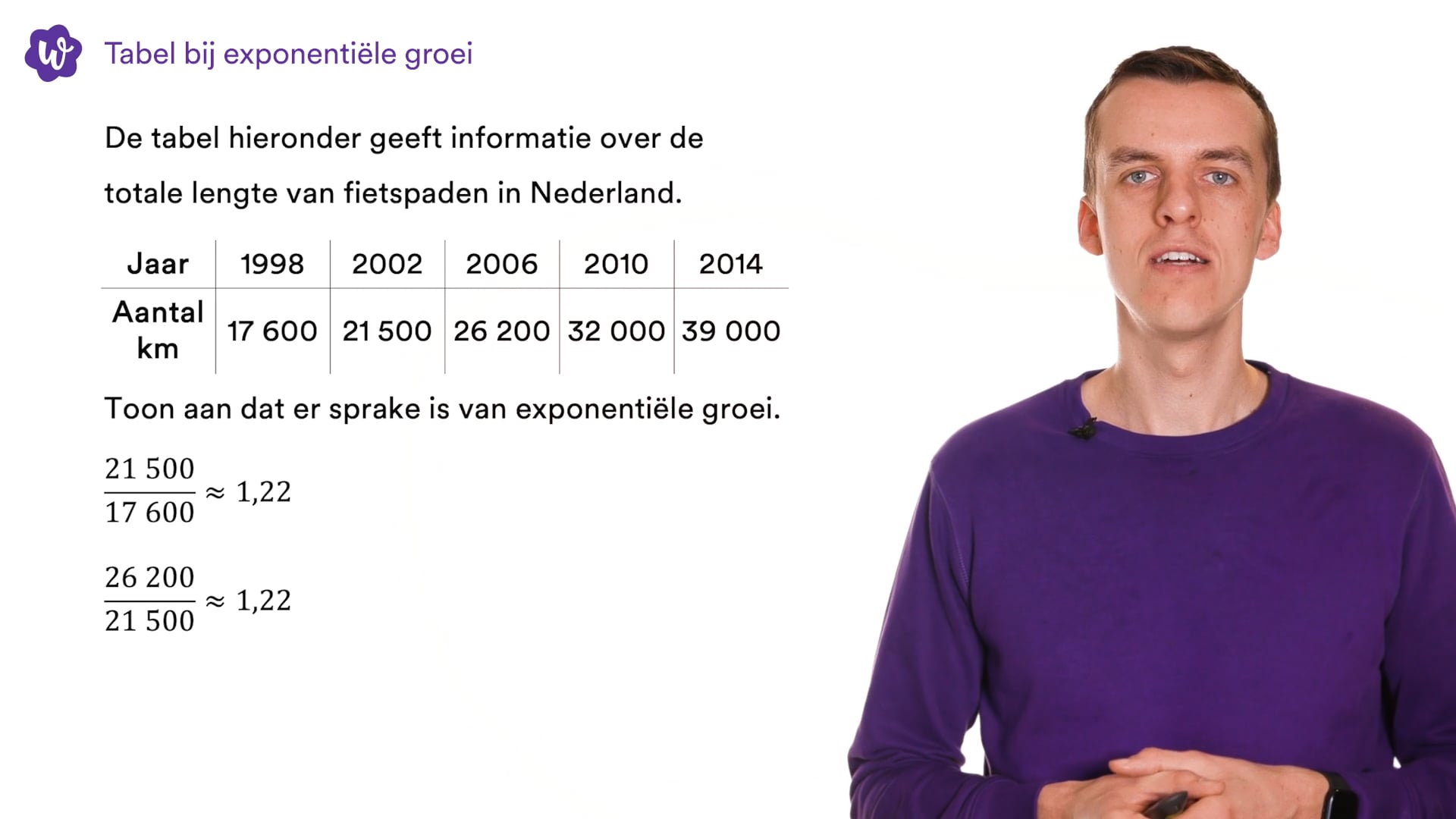 Tabel bij exponentiële groei oefenen | StudyGo