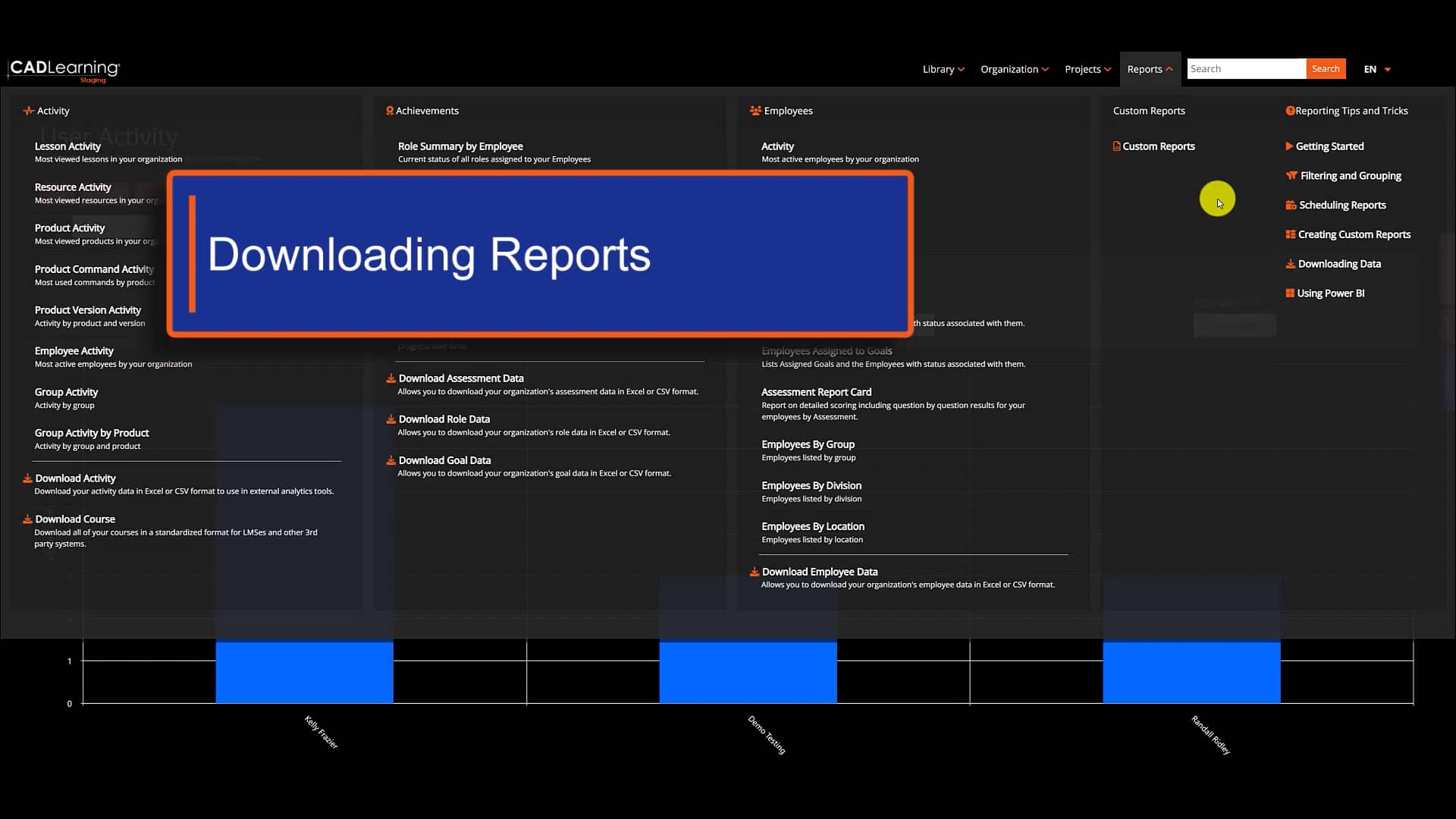 Downloading Reports on Vimeo