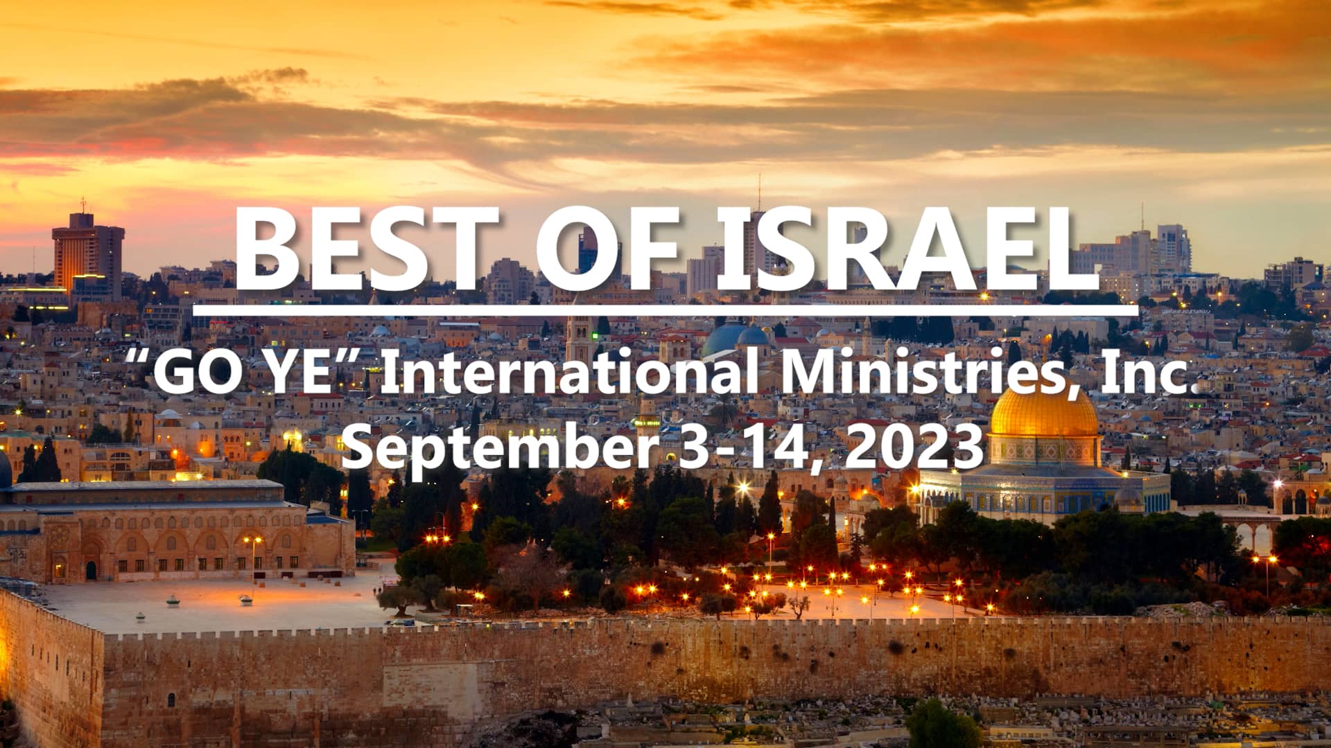 “GO YE” International Ministries, Inc. on Vimeo