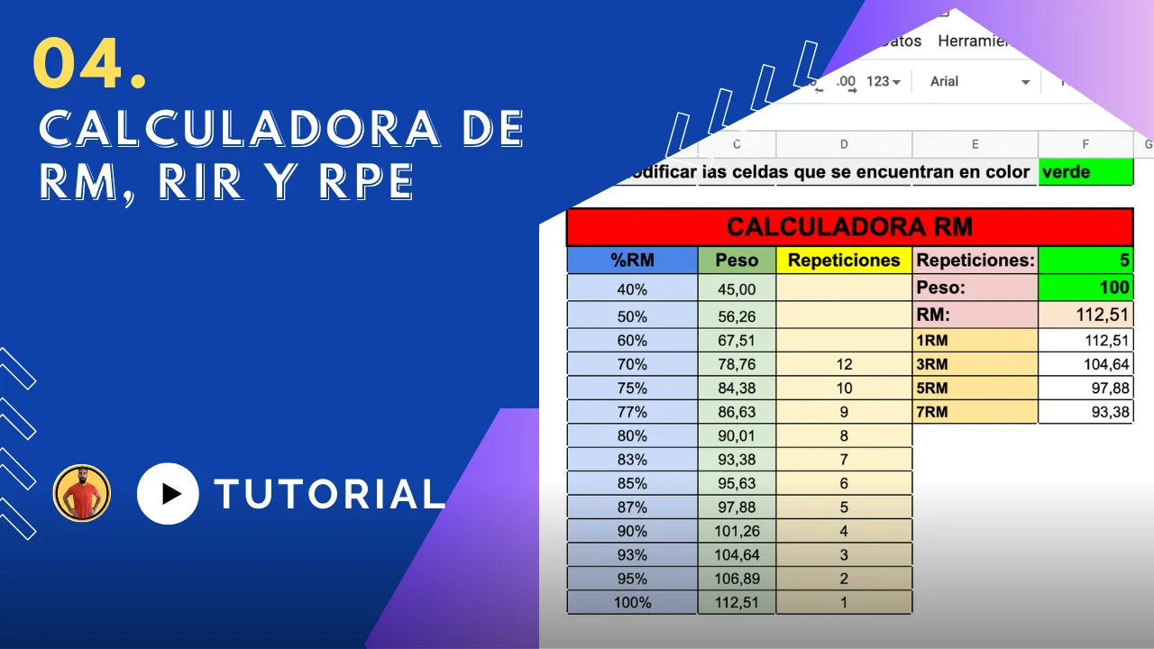 04. Calculadora RM, RIR y RPE. on Vimeo