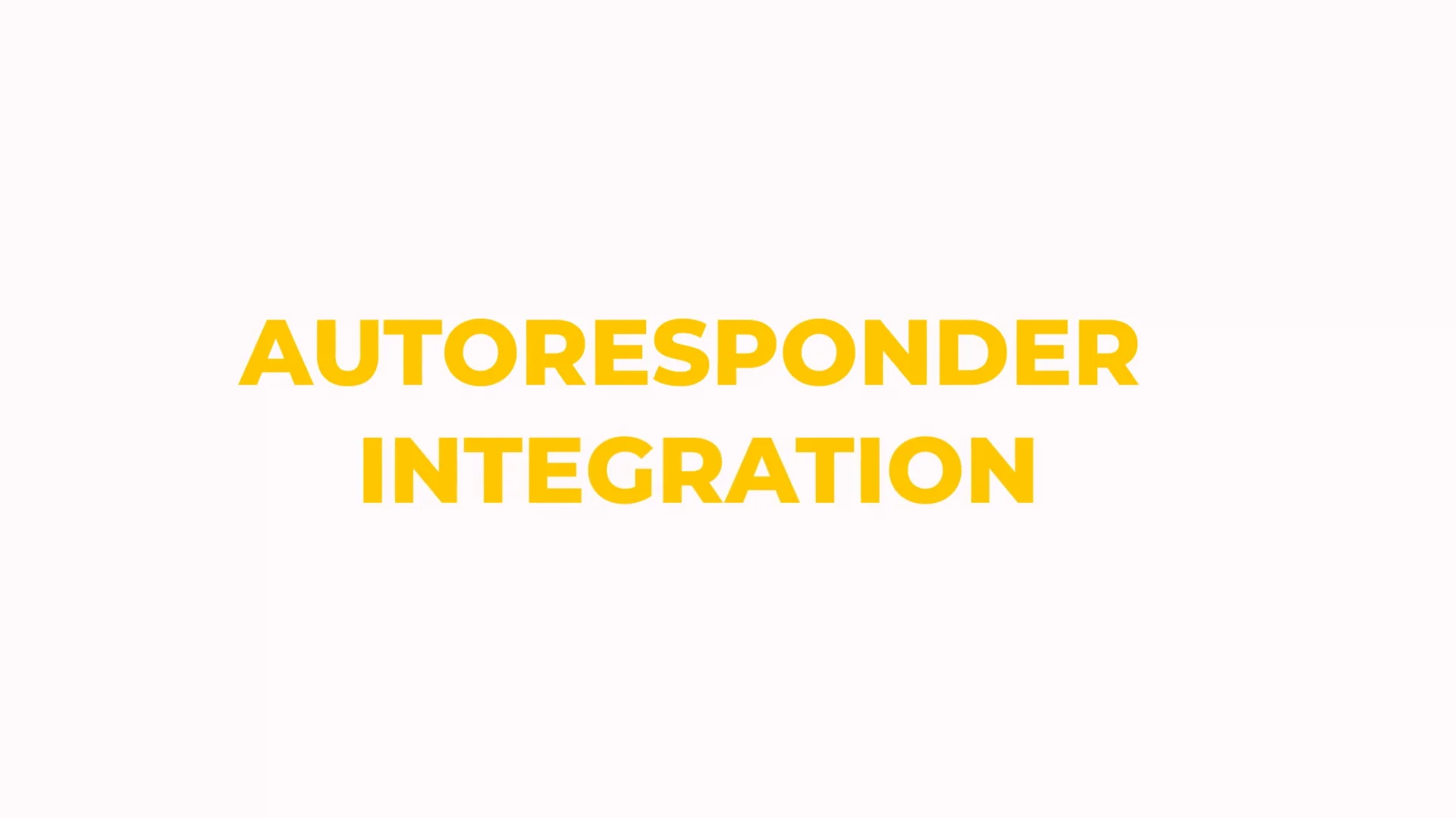 AUTORESPONDER INTEGRATION on Vimeo