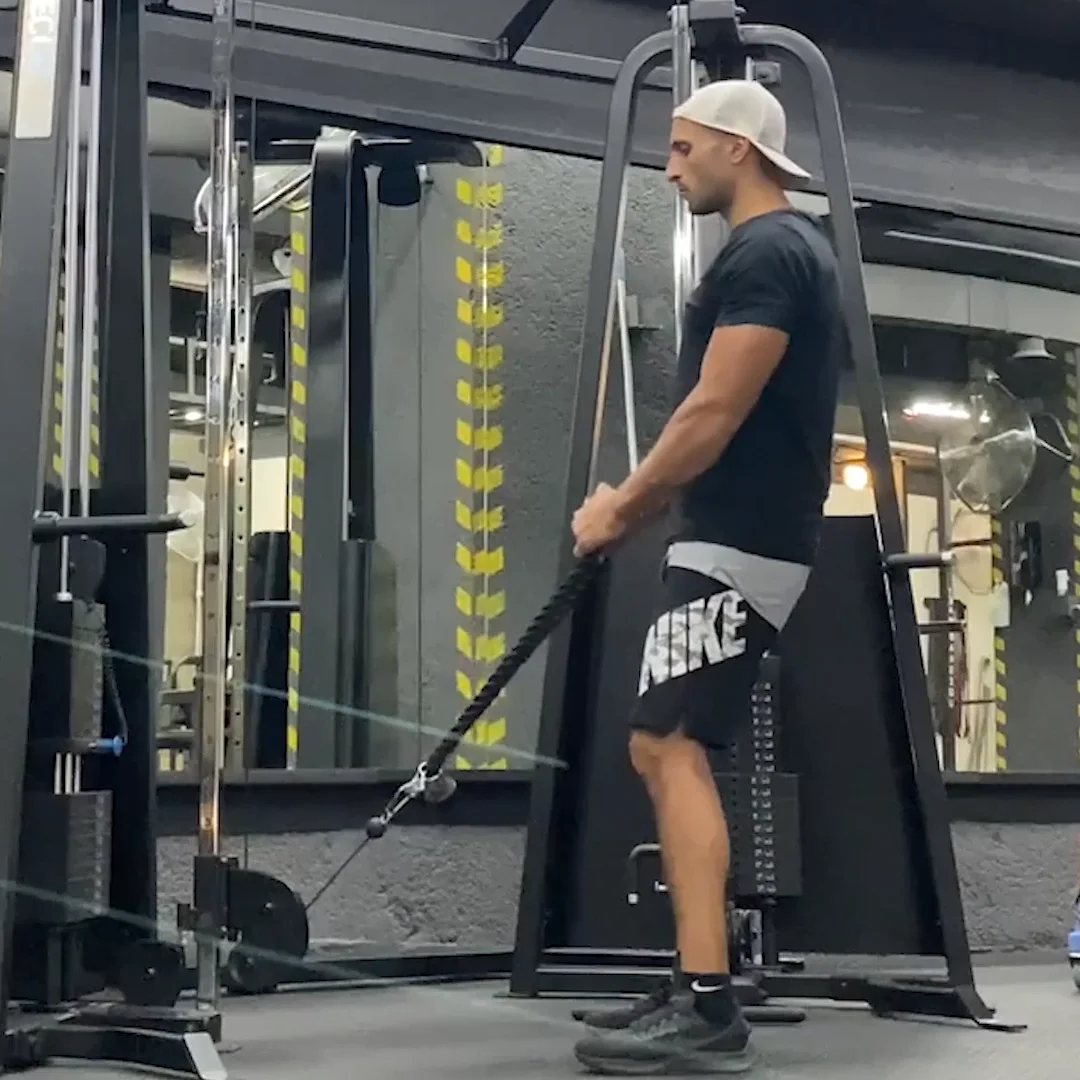 Rope Hammer Curls with Slow Negatives + Weight Plate Curl with Hold ...