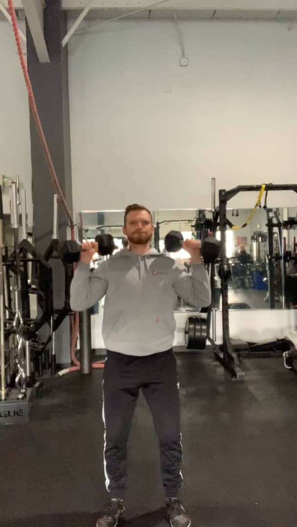 Half Rep to Full Rep Standing Shoulder Press on Vimeo