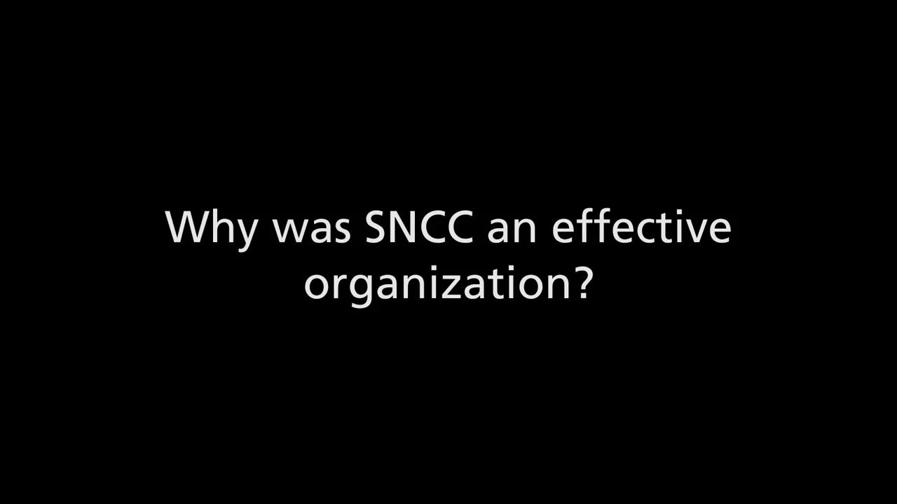 Why was SNCC an effective organization on Vimeo
