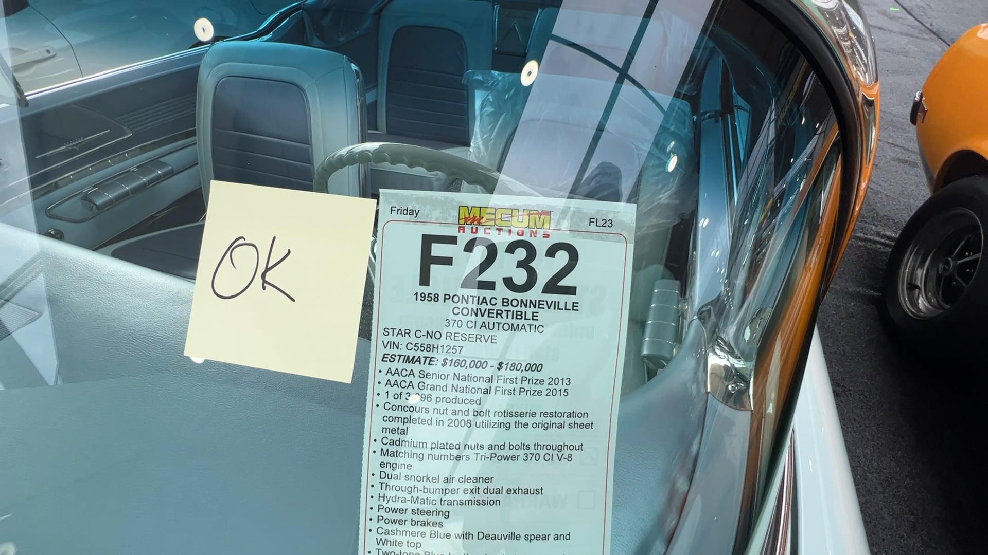 1958 Pontiac Bonneville Convertible | F232 | Kissimmee 2023