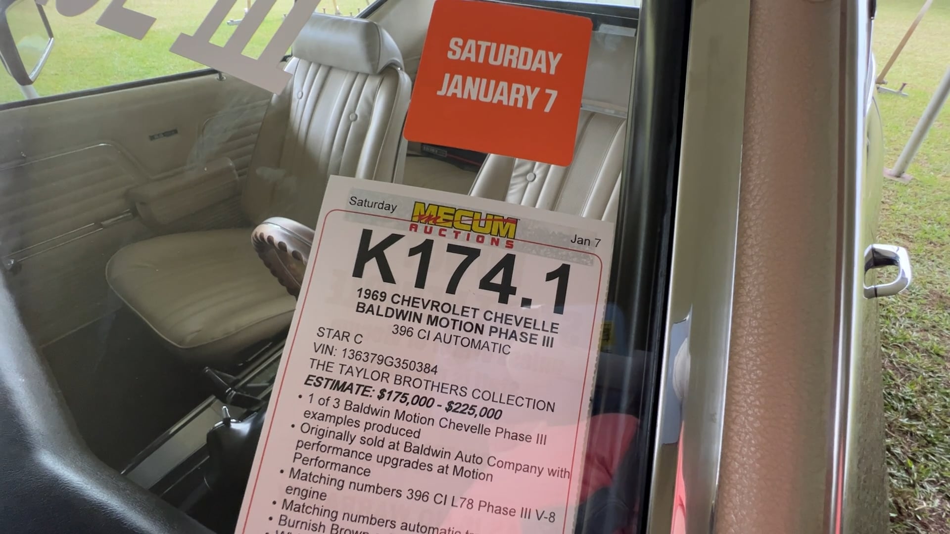 1969 Chevrolet Chevelle Baldwin Motion Phase III | K174.1 | Kissimmee 2023