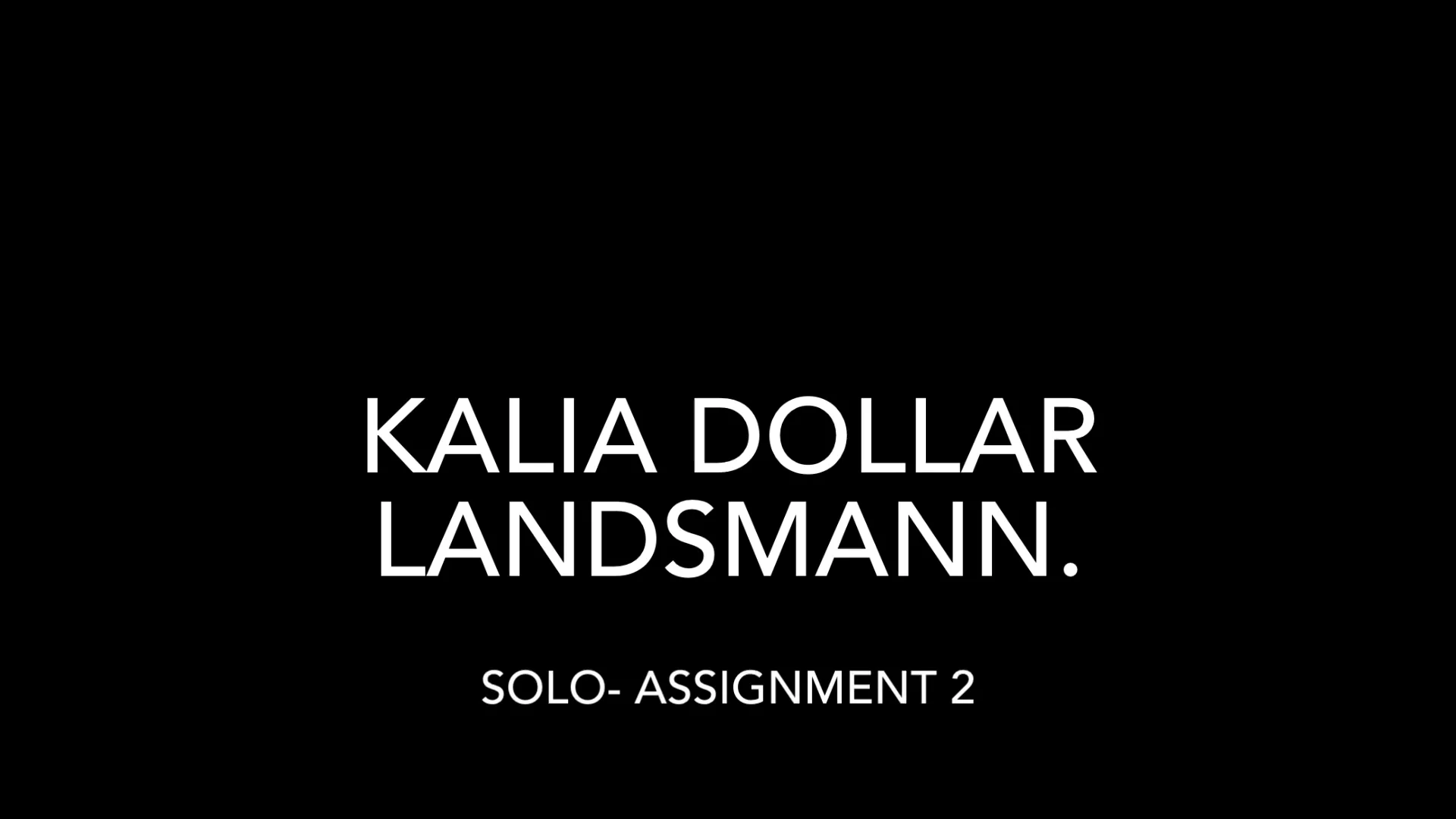 Assignment 2 on Vimeo