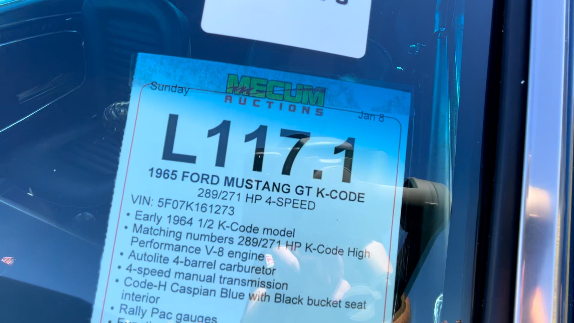 1965 Ford Mustang GT K-Code | L117.1 | Kissimmee 2023