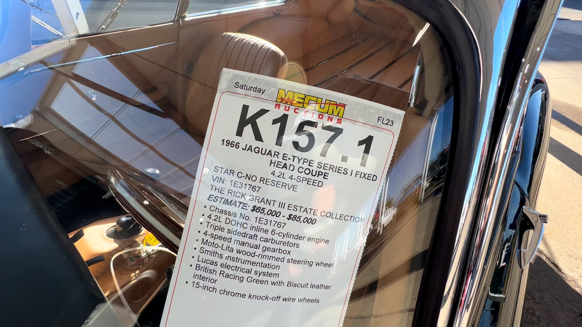 1966 Jaguar E-Type Series I Fixed Head Coupe | K157.1 | Kissimmee 2023