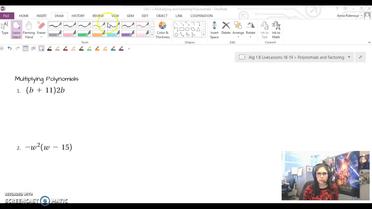 Copy of Lesson 2- Multiplying and Factoring Polynomials