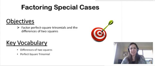 Copy of Lesson 7- Factoring Special Cases on Vimeo