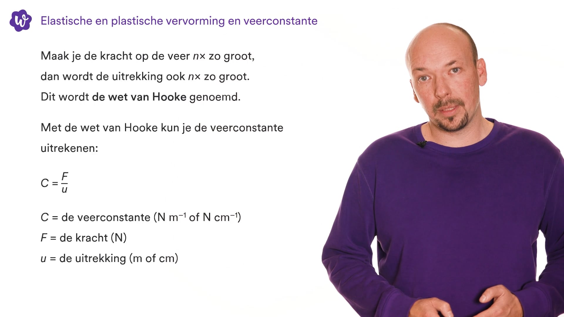 Elastische en plastische vervorming en veerconstante oefenen | StudyGo