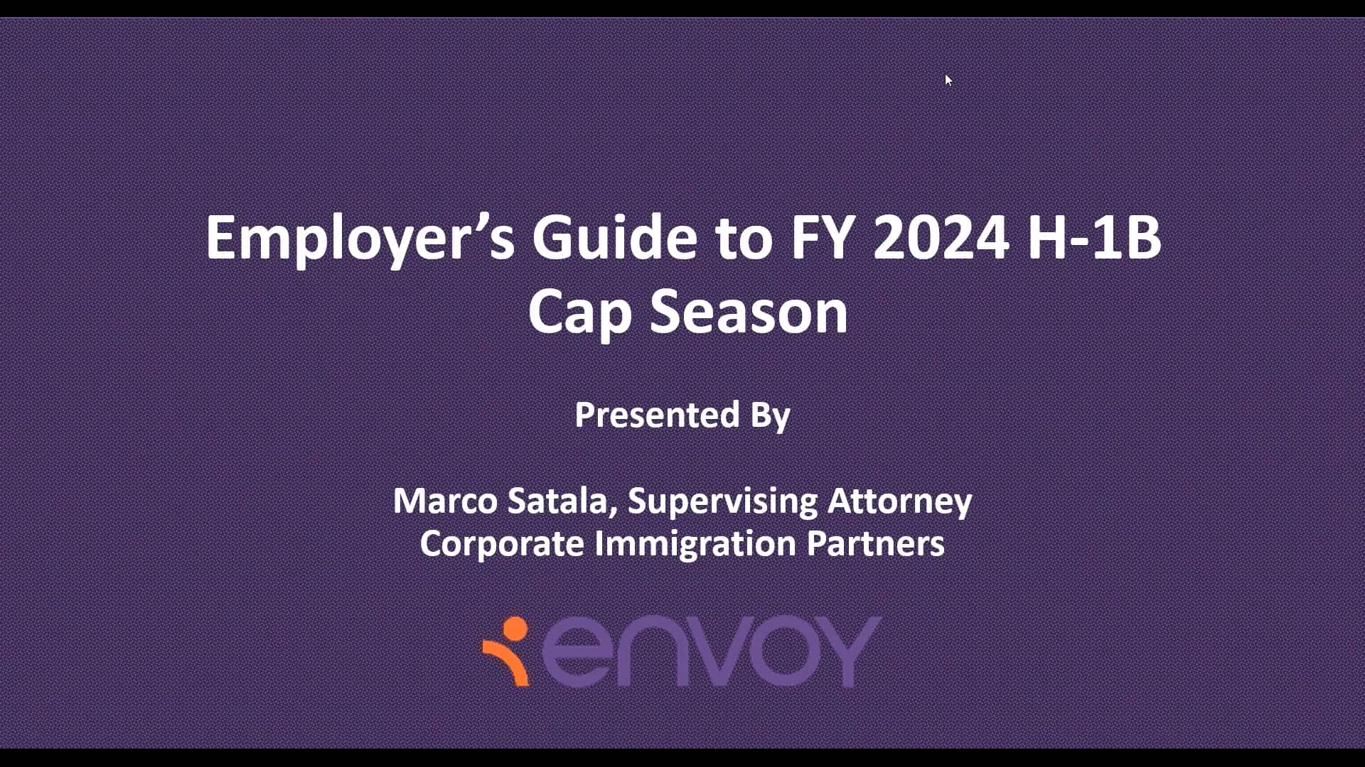 Employer’s Guide to FY 2024 H-1B Cap Season on Vimeo