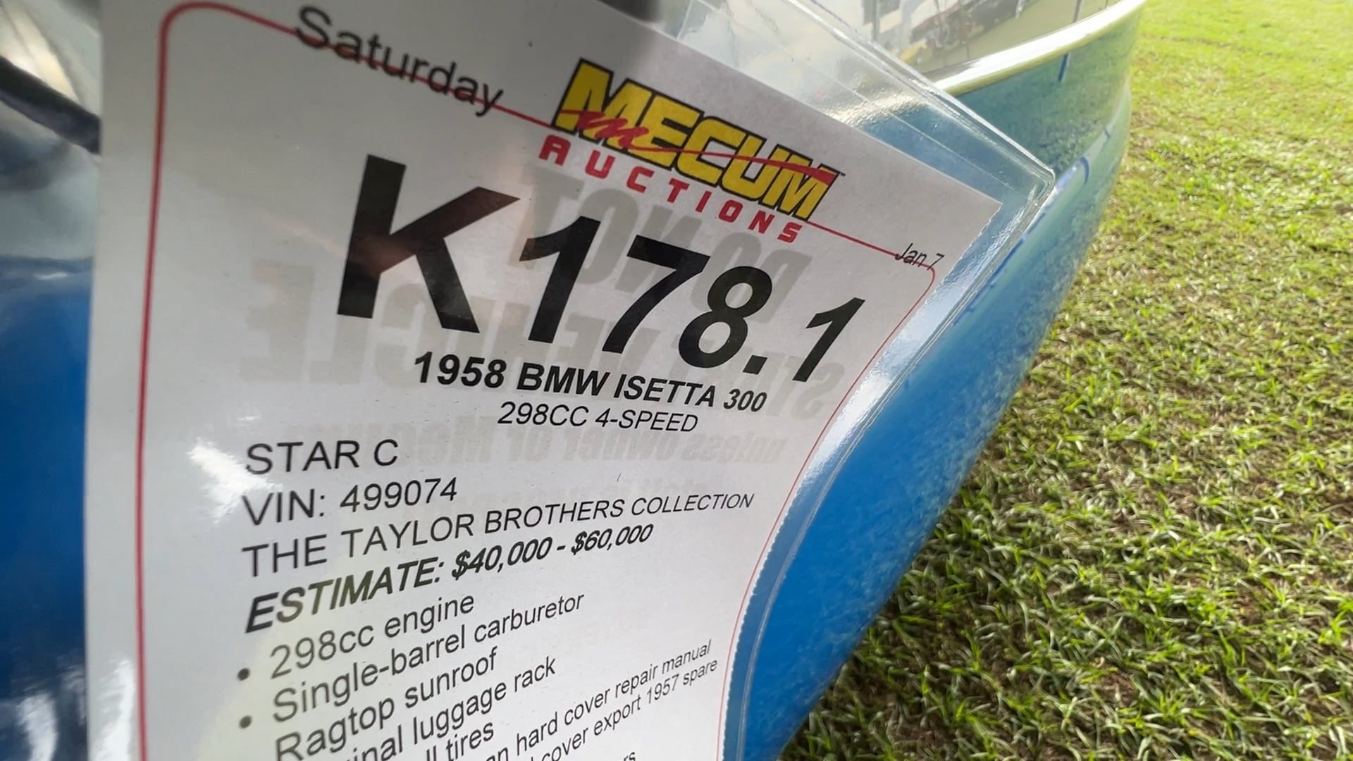 1958 BMW Isetta 300 | K178.1 | Kissimmee 2023