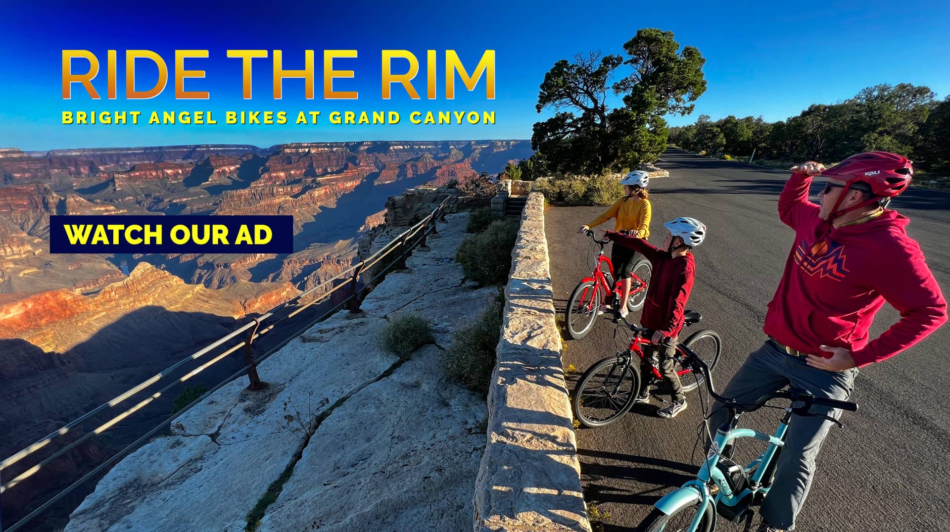 Ride the Rim at Grand Canyon! Bright Angel Bicycles + Cafe Ad on Vimeo