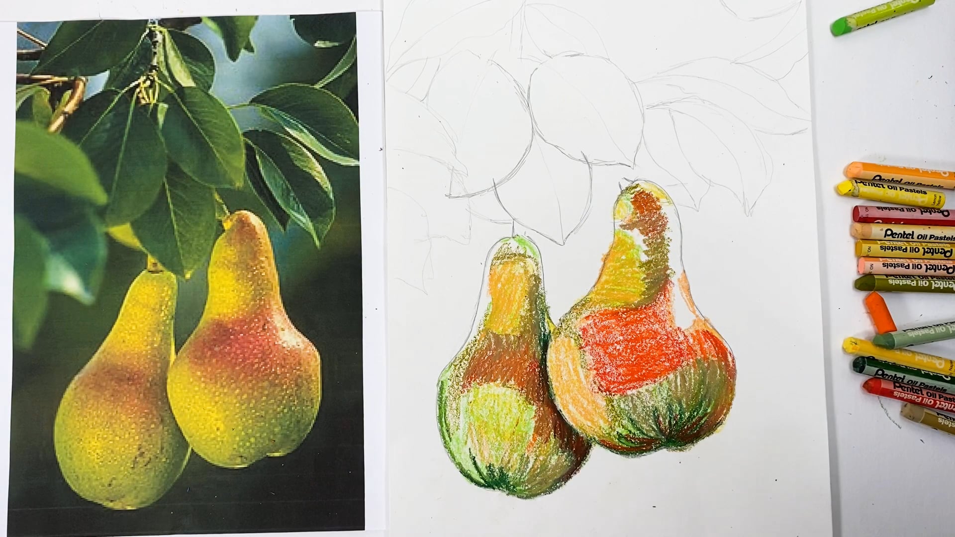 Realistic Pear Drawing from Reference Part 2_3-5 on Vimeo