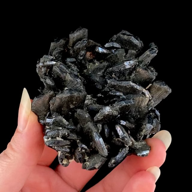 Stibnite (thick bladed crystals) | Băiuț, Maramureș County, Romania