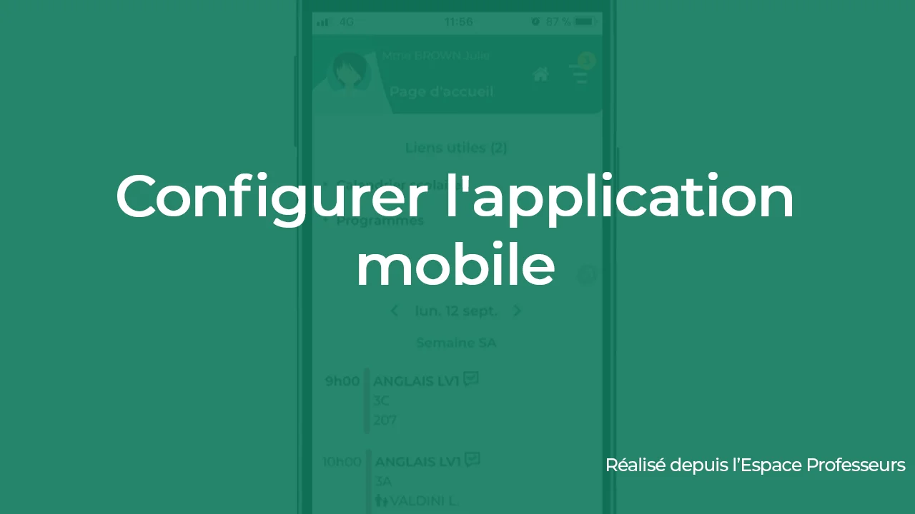 PRONOTE pour les professeurs - Configurer l'application mobile on Vimeo