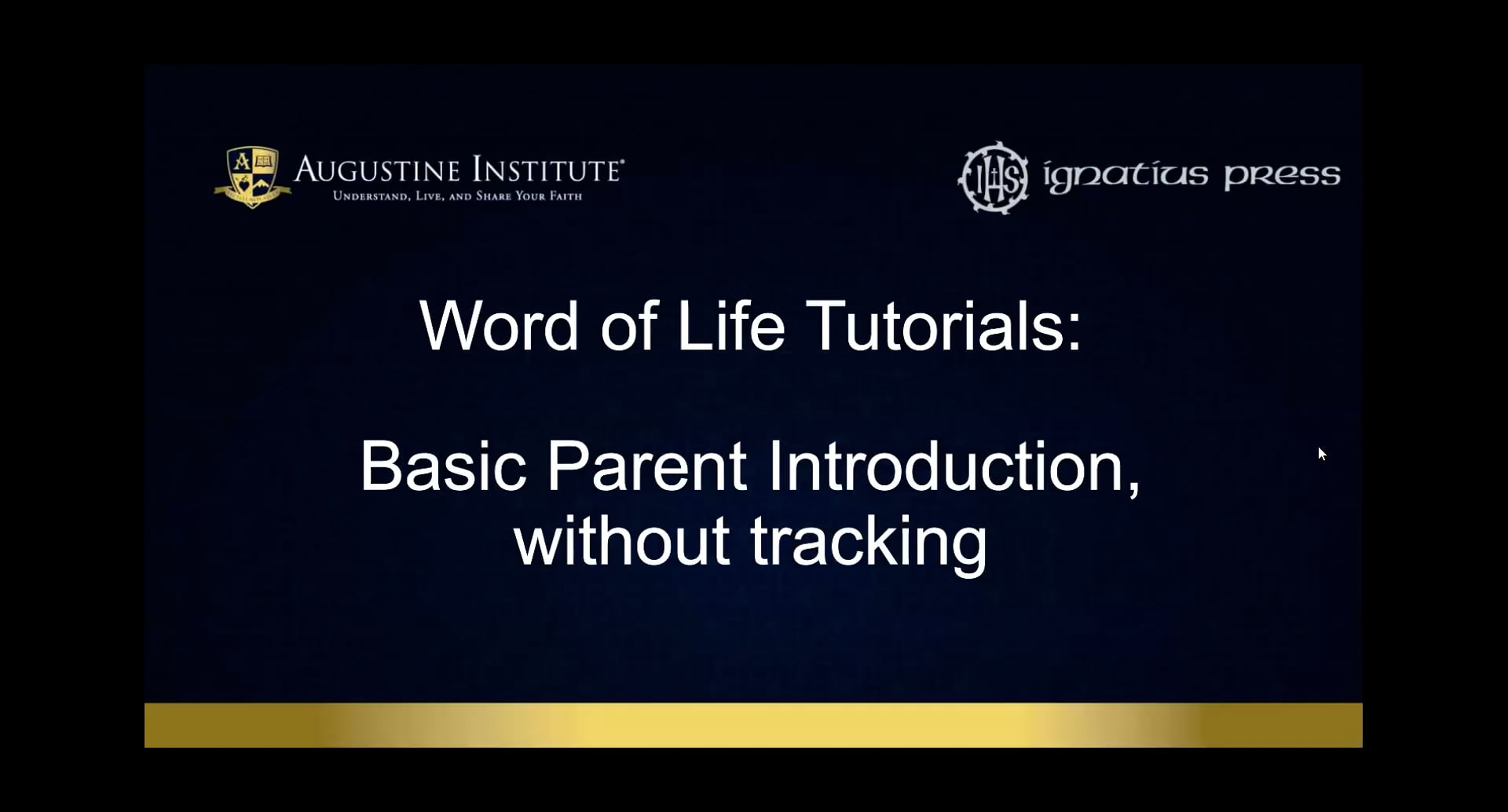 Basic Parent Introduction, without tracking on Vimeo