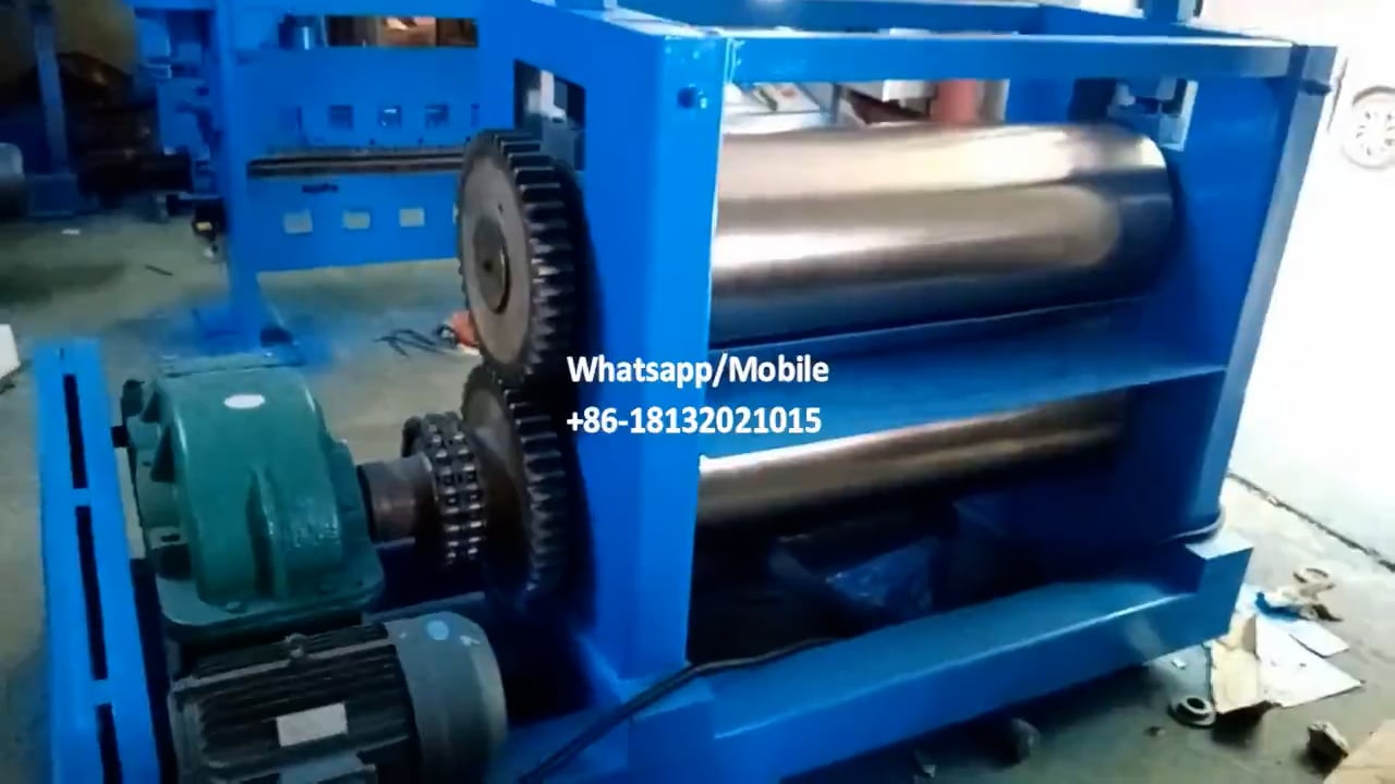 450mm roller flatten machine for metal mesh.mp4 on Vimeo