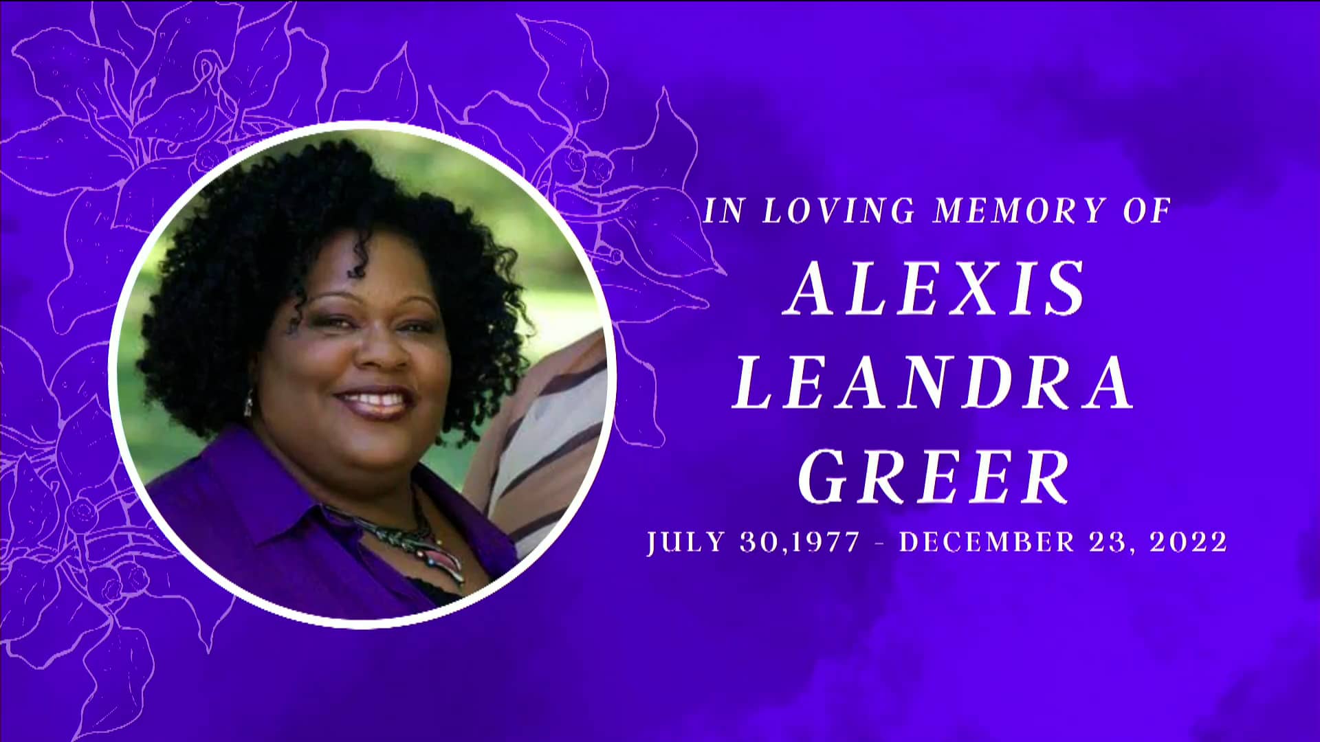 Alexis Greer's Celebration of Life on Vimeo