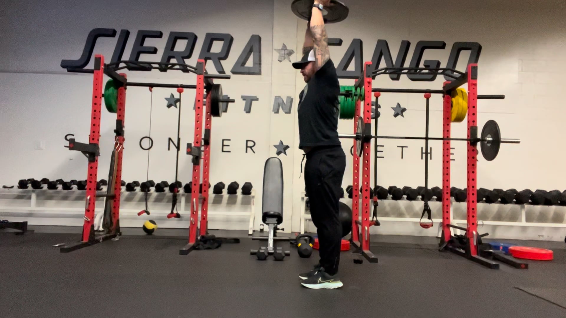Plate over head pendulum lunges on Vimeo