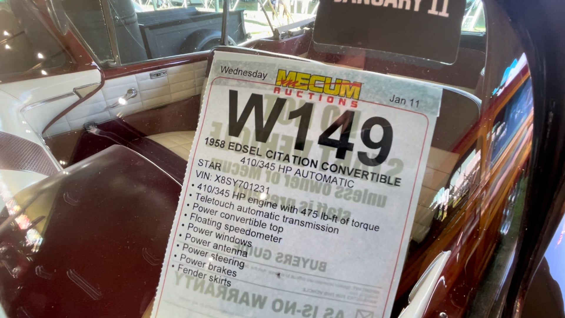 1958 Edsel Citation Convertible | W149 | Kissimmee 2023