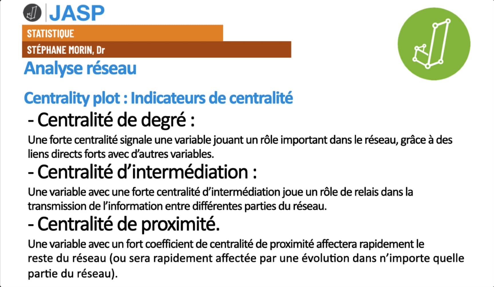 JASP - Analyse reseau on Vimeo