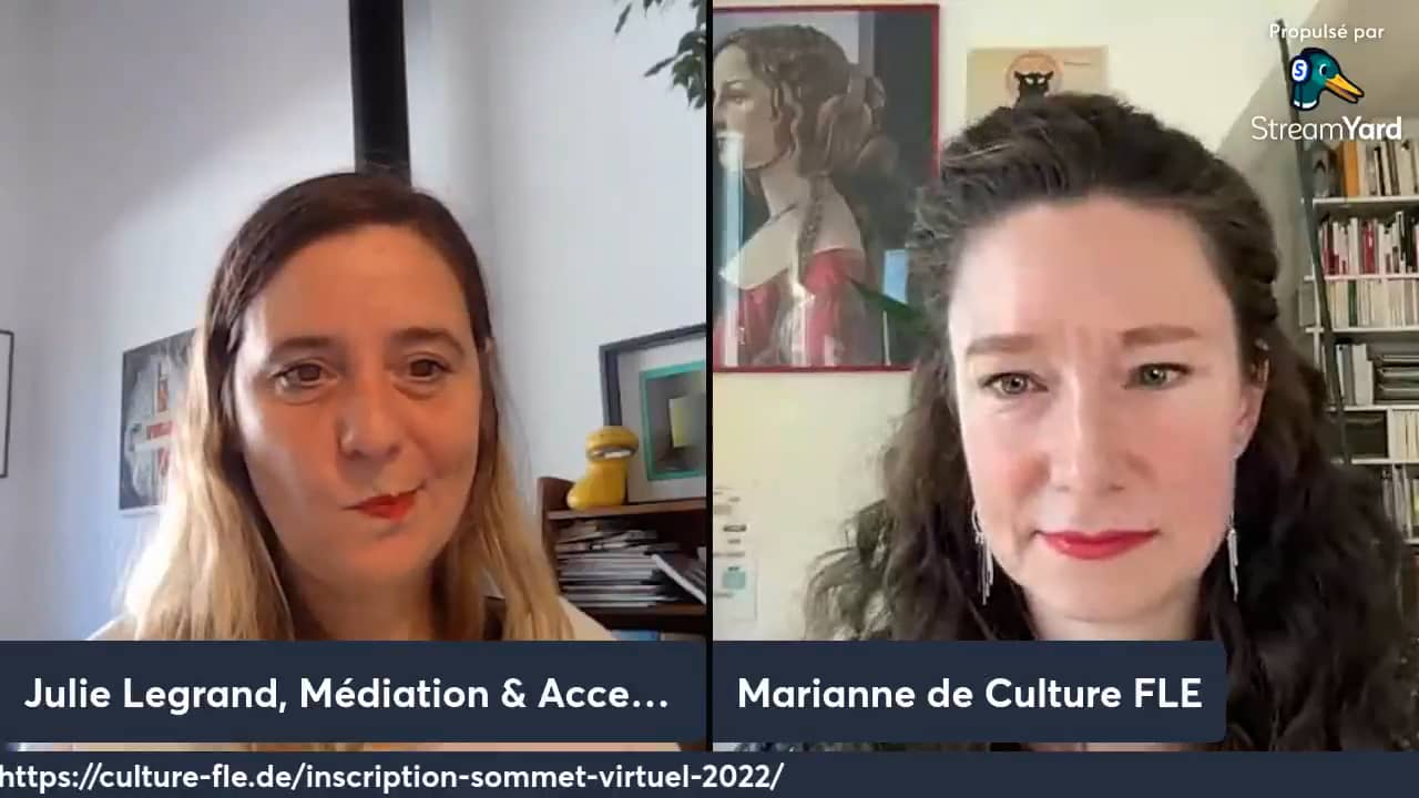 Les sorties culturelles en classe de FLE (live FB) Julie Legrand ...